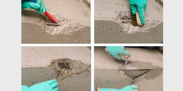 Aplicación de los morteros de restauración del hormigón