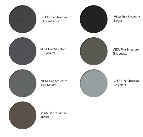 VEKA Fine Structure: láminas de colores para perfiles PVC