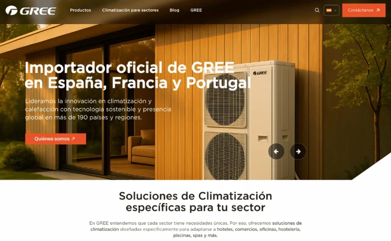 GREE lanza una nueva web para profesionales del sector HVAC