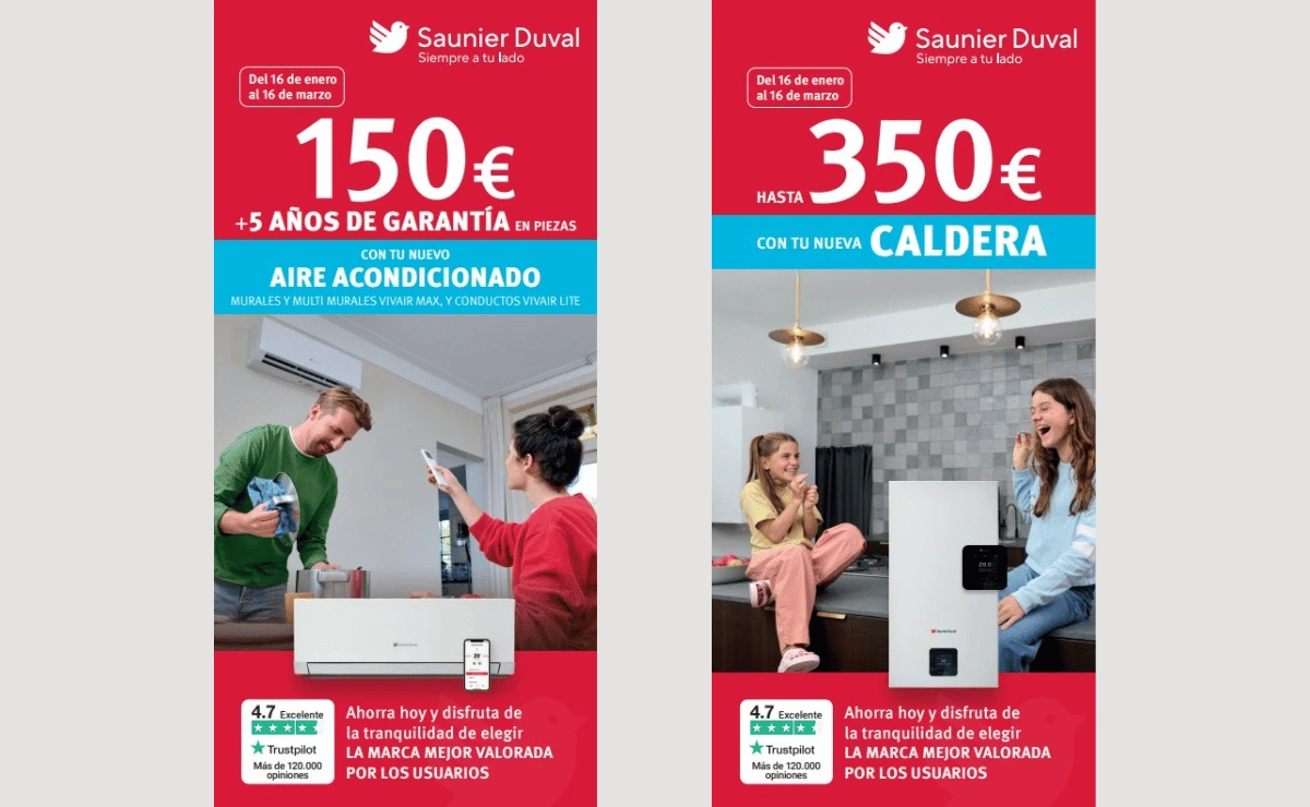 Saunier Duval lanza promoción en calderas y aire acondicionado